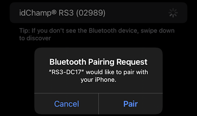 idChamp RS3x Setup iOS with RS3 NFC Setup - Serialio
