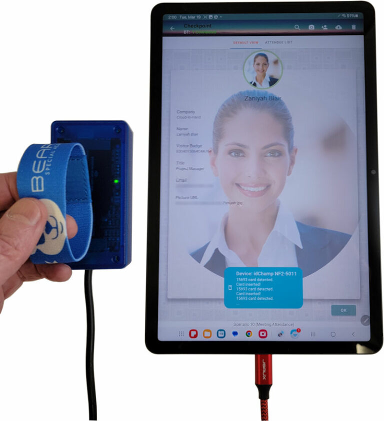 Android Cabled RFID Attendance Kiosk - Serialio