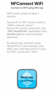 WiFi Connect Without Password | Just Scan NFC Tag - Serialio